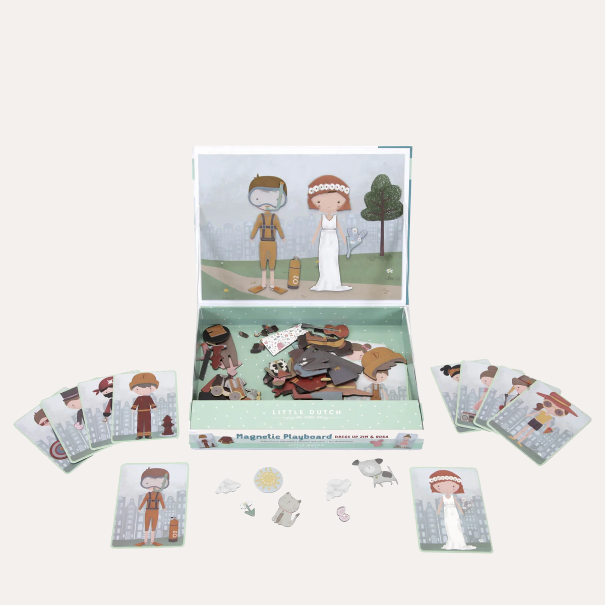 Little Dutch Magnetic Playboard with Jim & Rosa – PlayFaire