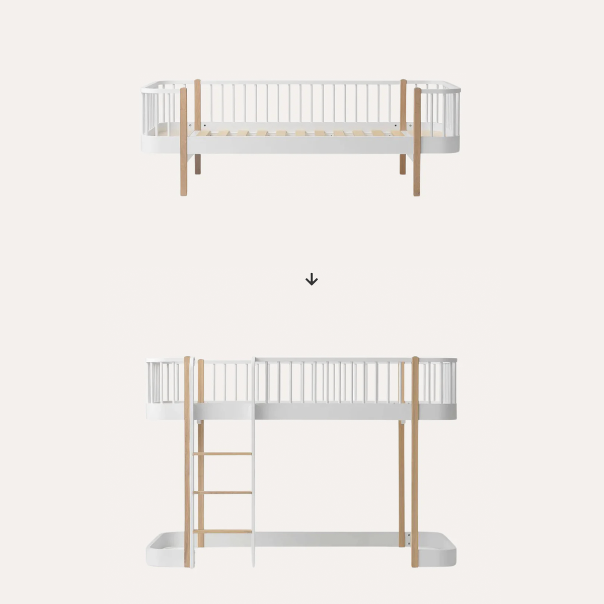 Oliver Furniture Original Day Bed to Low Loft Bed 138cm Conversion Kit ...